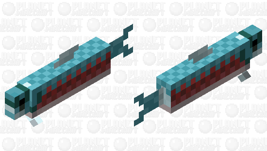 Bluey the salmon Minecraft Mob Skin