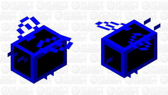 Blue retro bee Minecraft Mob Skin