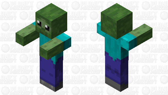 Cute zombie Minecraft Mob Skin