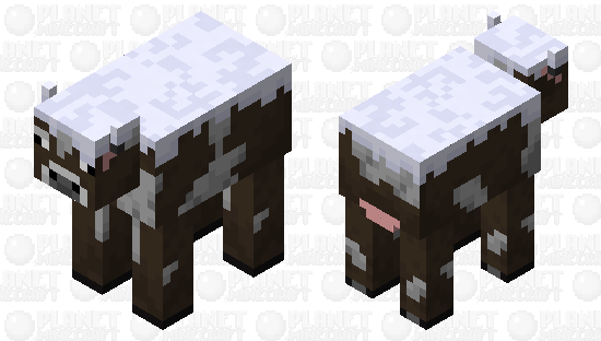 Snowy Cow Minecraft Mob Skin