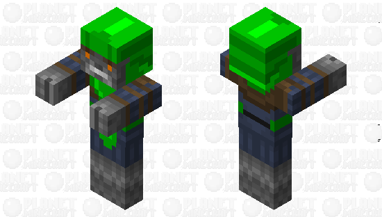 Zombie green brute Minecraft Mob Skin