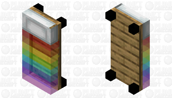 Crystal Rainbow Jelly Bed Minecraft Mob Skin