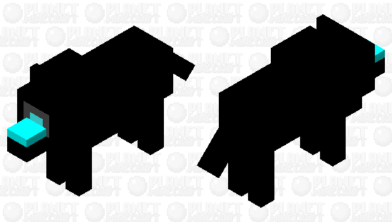 the dark sus wolf Minecraft Mob Skin