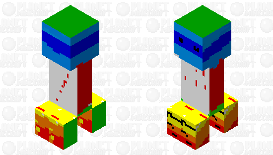 Creeper with Chad Colors Minecraft Mob Skin