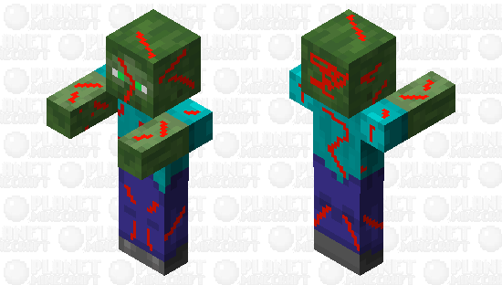 scared zombie Minecraft Mob Skin