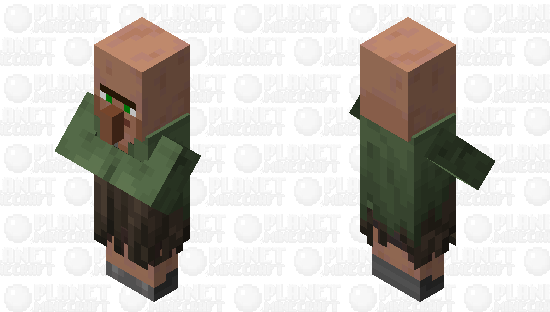 Cured Zombie Villager (Nitwit) Minecraft Mob Skin