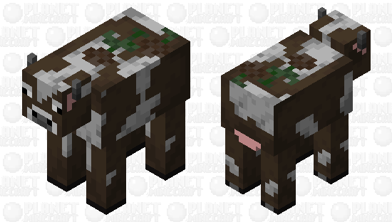 cow with wither rose Minecraft Mob Skin