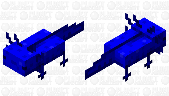 Blue Axolotl Minecraft Mob Skin