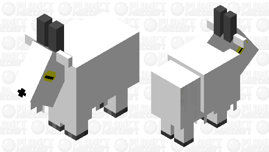 Cartoon Styled Goat Minecraft Mob Skin