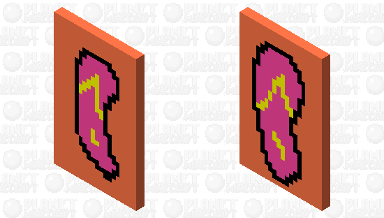2004-era girls (Pink and Yellow) flip flops Minecraft Mob Skin