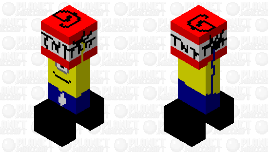 A Minion Holding Up A TNT Minecraft Mob Skin