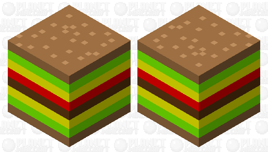 HAMBURGER, CHEESEBUGER, BIGMAC, WHOPPER. Minecraft Mob Skin