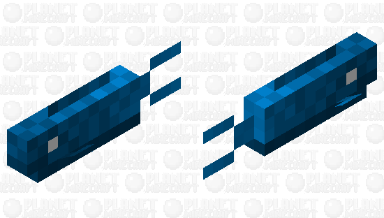 Blue Fish Minecraft Mob Skin