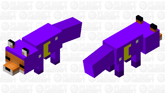 Sleeping fox Minecraft Mob Skin