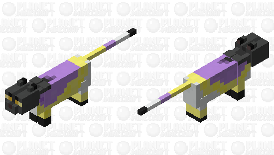 💛🤍 Non-Binary Cat | Pride Community Event 💜🖤 Minecraft Mob Skin