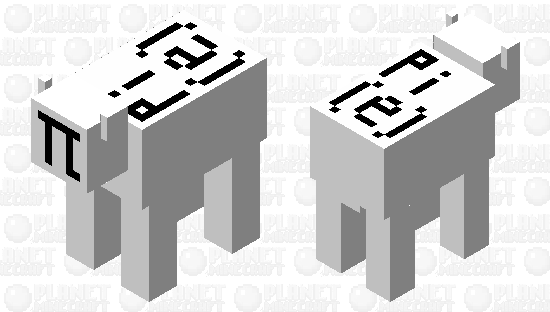 the pi cow (pi contest) Minecraft Mob Skin
