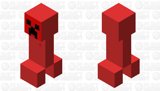 Red Creeper Minecraft Mob Skin