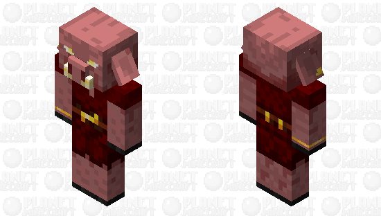 Red Piglin Minecraft Mob Skin