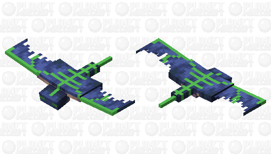 Green skeleton phantom Minecraft Mob Skin