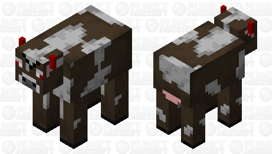 Evil angry cow Minecraft Mob Skin