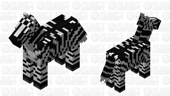Zebra (Retexure)(Rework)(Remade) Minecraft Mob Skin