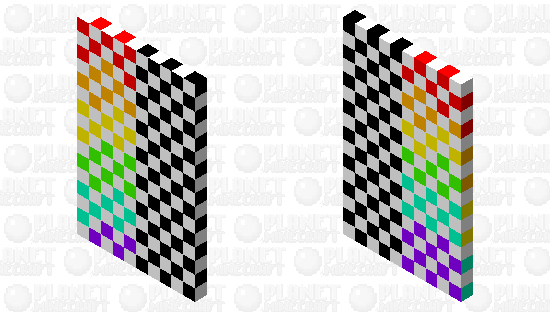 Rainbow Checkerboard Cape Minecraft Mob Skin