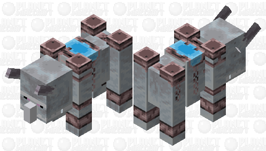 high contrast Ravager Minecraft Mob Skin