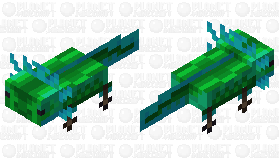 Aqua Axol Minecraft Mob Skin