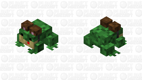 Derp frog with cat ear headband Minecraft Mob Skin