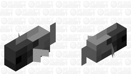 Tropical Fish grey small Minecraft Mob Skin