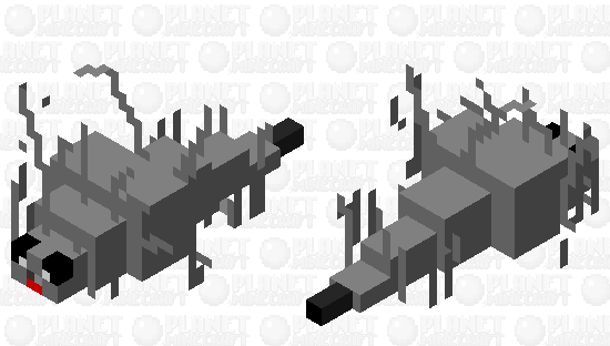 Cartoon Styled Silverfish Minecraft Mob Skin