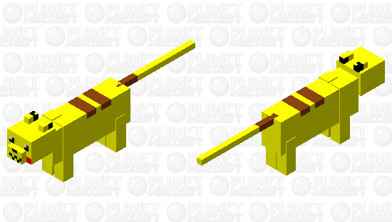 Pikachu (Pokemon) Ocelot Version Minecraft Mob Skin