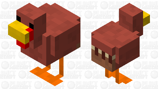 Brown Turkey Minecraft Mob Skin