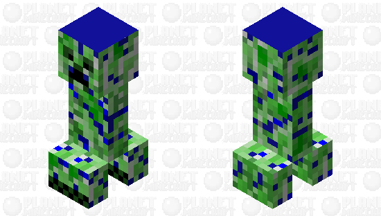 Speckled blue creeper Minecraft Mob Skin