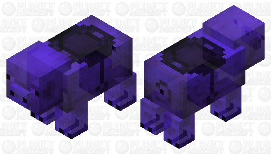 Purple Ghost pig with saddle Minecraft Mob Skin