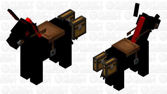 Demon horse (model works with donkey and mule) Minecraft Mob Skin
