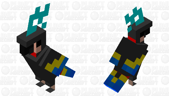 Netherite armored parrot Minecraft Mob Skin