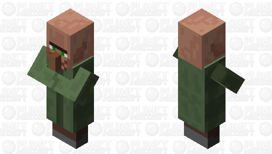 Smiling Elf Villager Minecraft Mob Skin