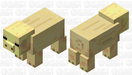 Pig mushroom Yellow Minecraft Mob Skin