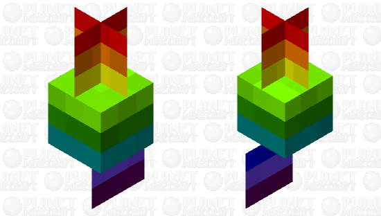 Rainbow bobber Minecraft Mob Skin
