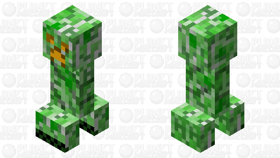 Golden Creeper Face Minecraft Mob Skin