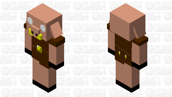 Cartoon Styled Piglin Minecraft Mob Skin