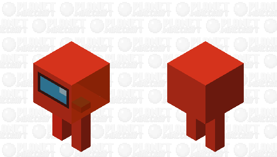 red amog us Minecraft Mob Skin