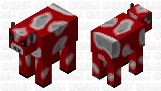 red mushroom cow HD Minecraft Mob Skin