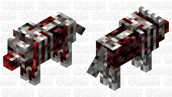 bloody zombie wolf Minecraft Mob Skin