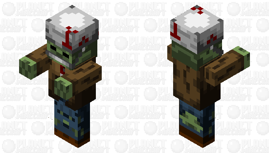 Buckethead Zombie Minecraft Mob Skin