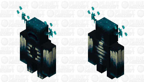 Warden With Souls Minecraft Mob Skin