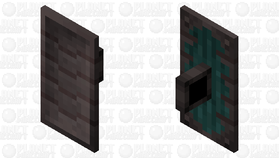 Netherite Plated Shield (Warped Wood Planks) Minecraft Mob Skin