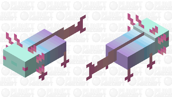 Rainbow Shark Axolotl Minecraft Mob Skin