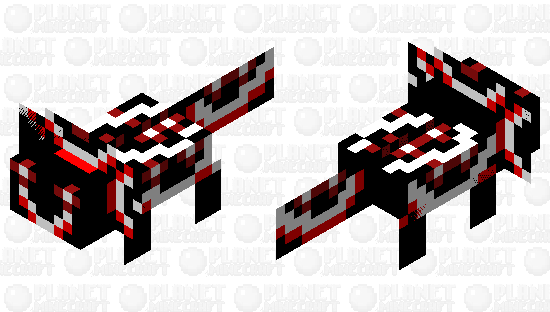 cursed axolotl Minecraft Mob Skin